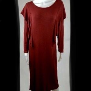Chelsea & Violet | Dresses | Chelsea Violet Ribbed Ruffle Dress | Poshmark
